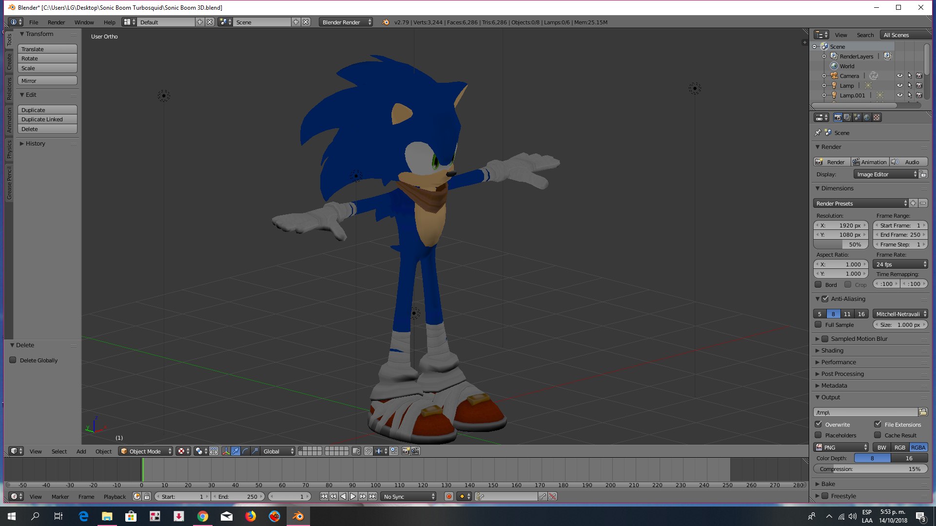 Sega Sonic Hedgehog 3D - TurboSquid 1336731