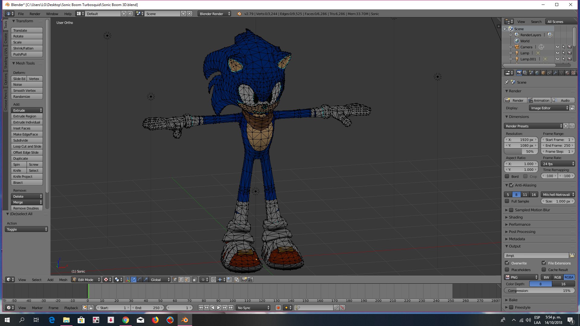 Sega Sonic Hedgehog 3D - TurboSquid 1336731