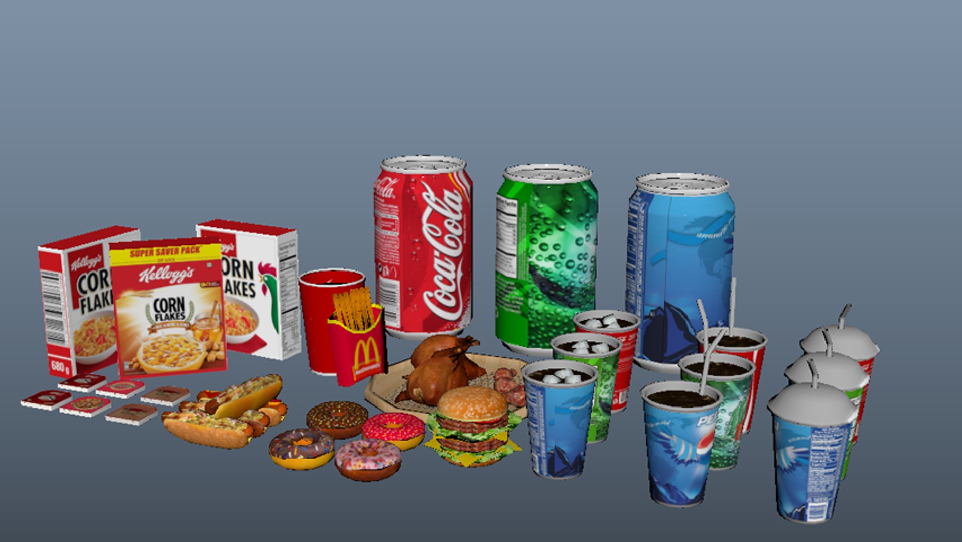3D Fast Food Assets - TurboSquid 1344911