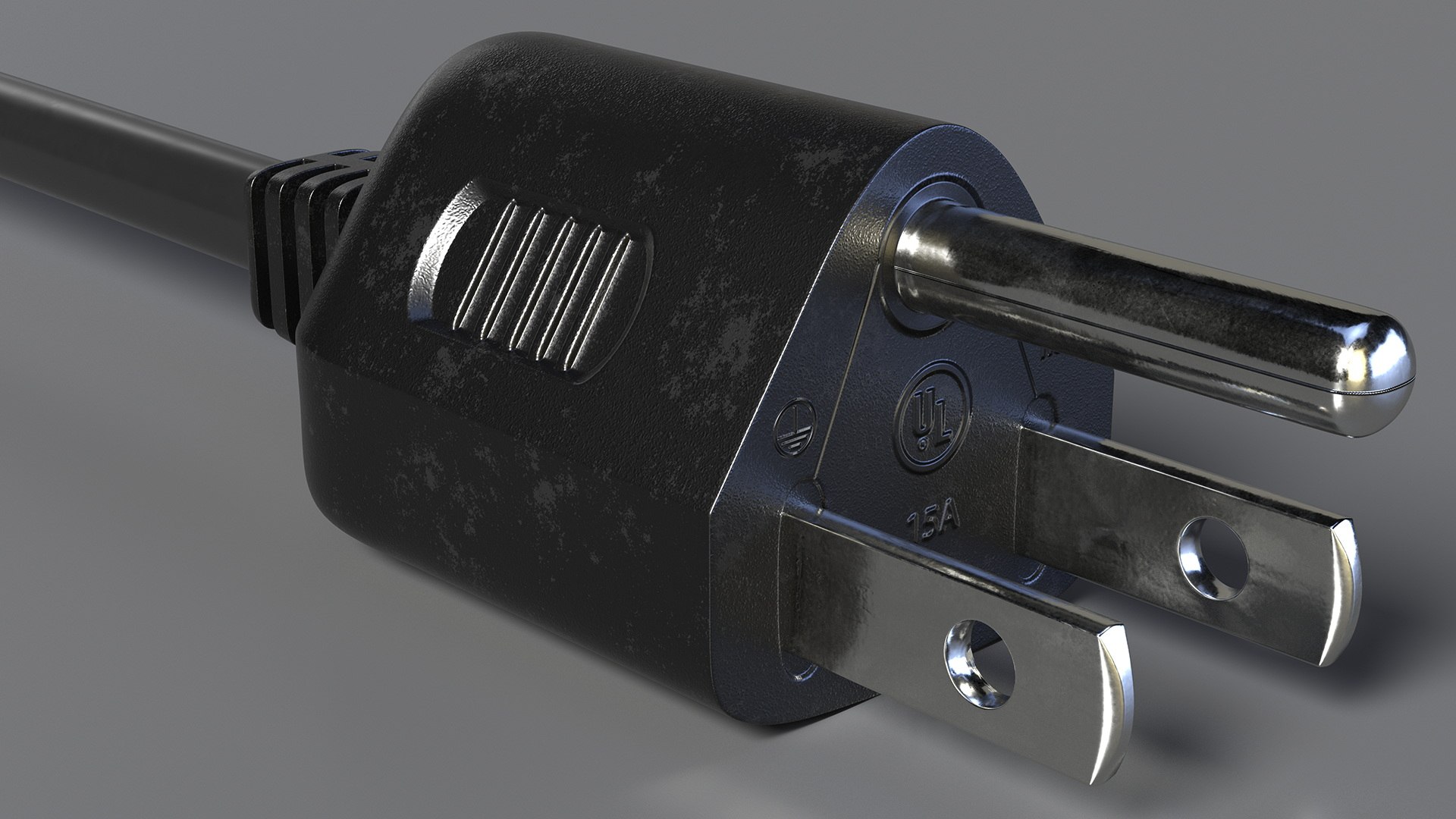 Type B Electric Plug Grounded Rigged 3D model - TurboSquid 2042715