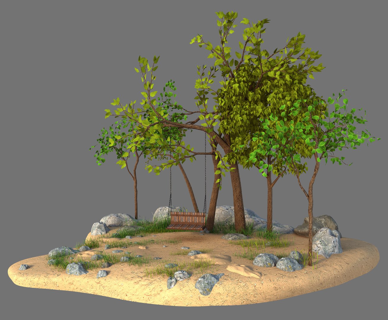 Swing Tree 3D Model - TurboSquid 1306506