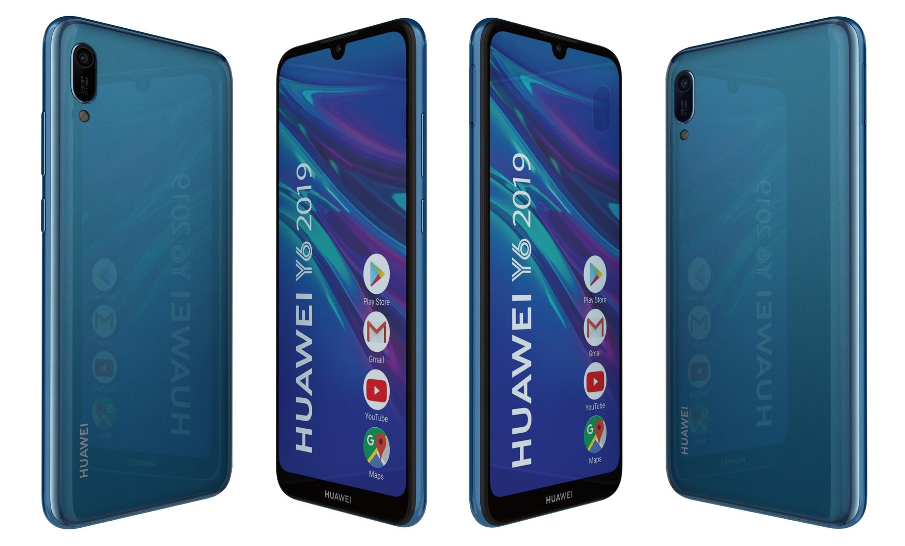 Huawei Y6 2019 Colors Model - TurboSquid 1584205