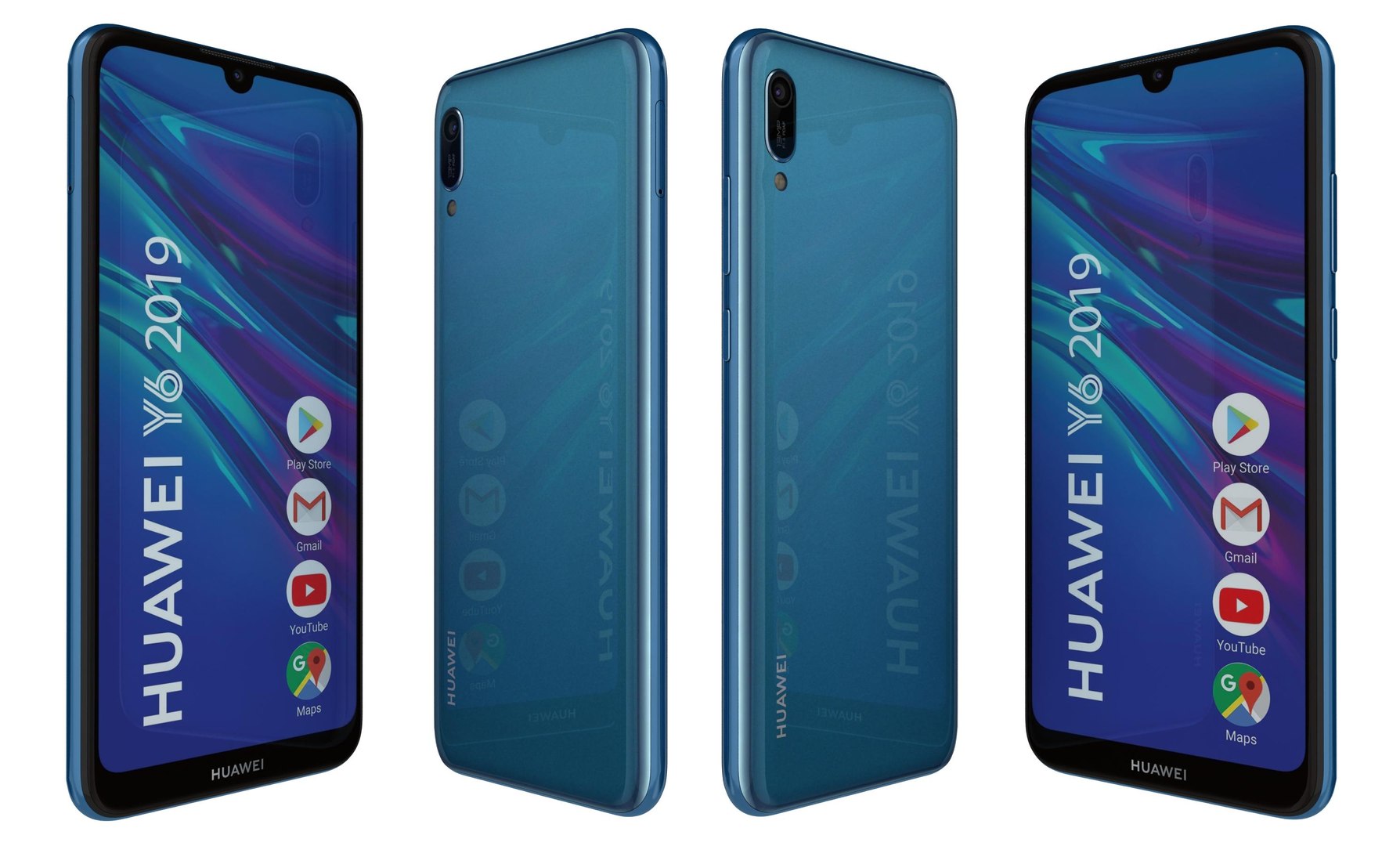 Huawei Y6 2019 Colors Model - TurboSquid 1584205