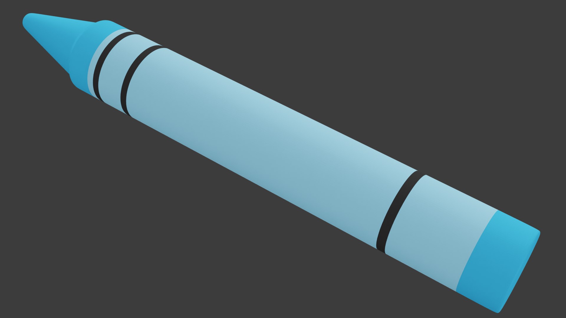 Blue Crayon 3D Model - TurboSquid 2235667