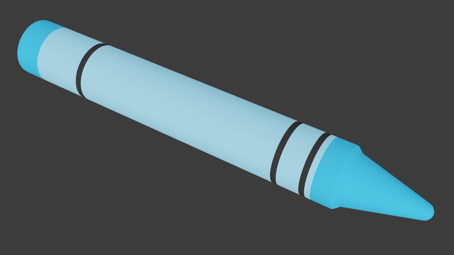 Blue Crayon 3D Model - TurboSquid 2235667