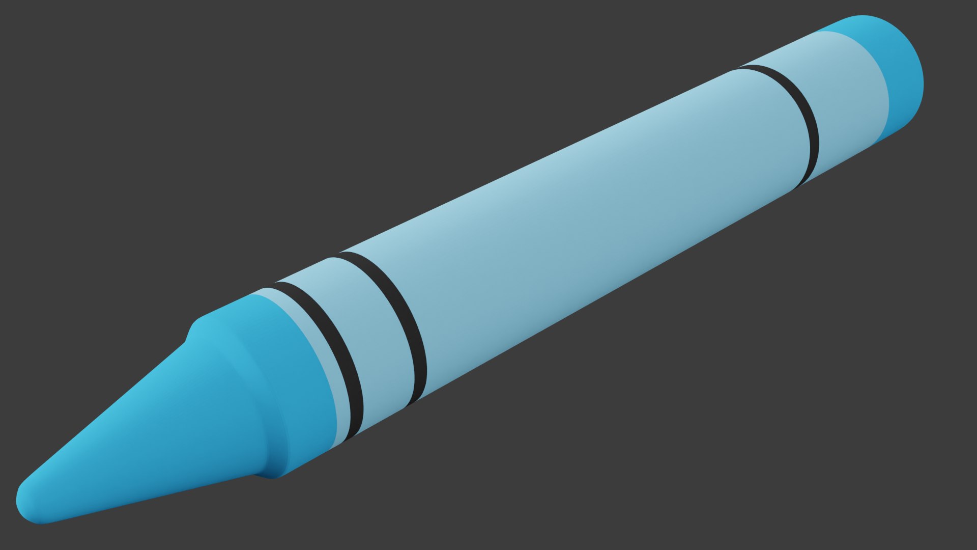Blue Crayon 3D Model - TurboSquid 2235667