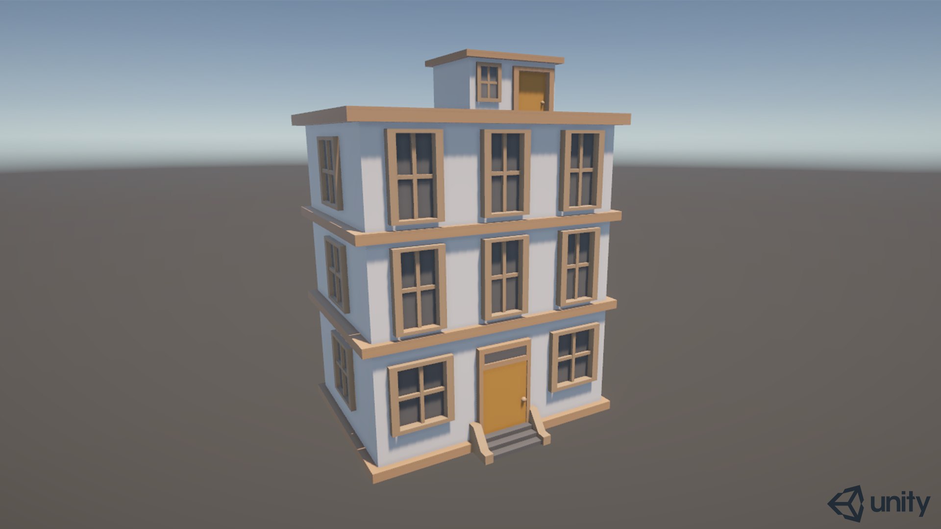 Stylized Low Poly Building Model - TurboSquid 2171574