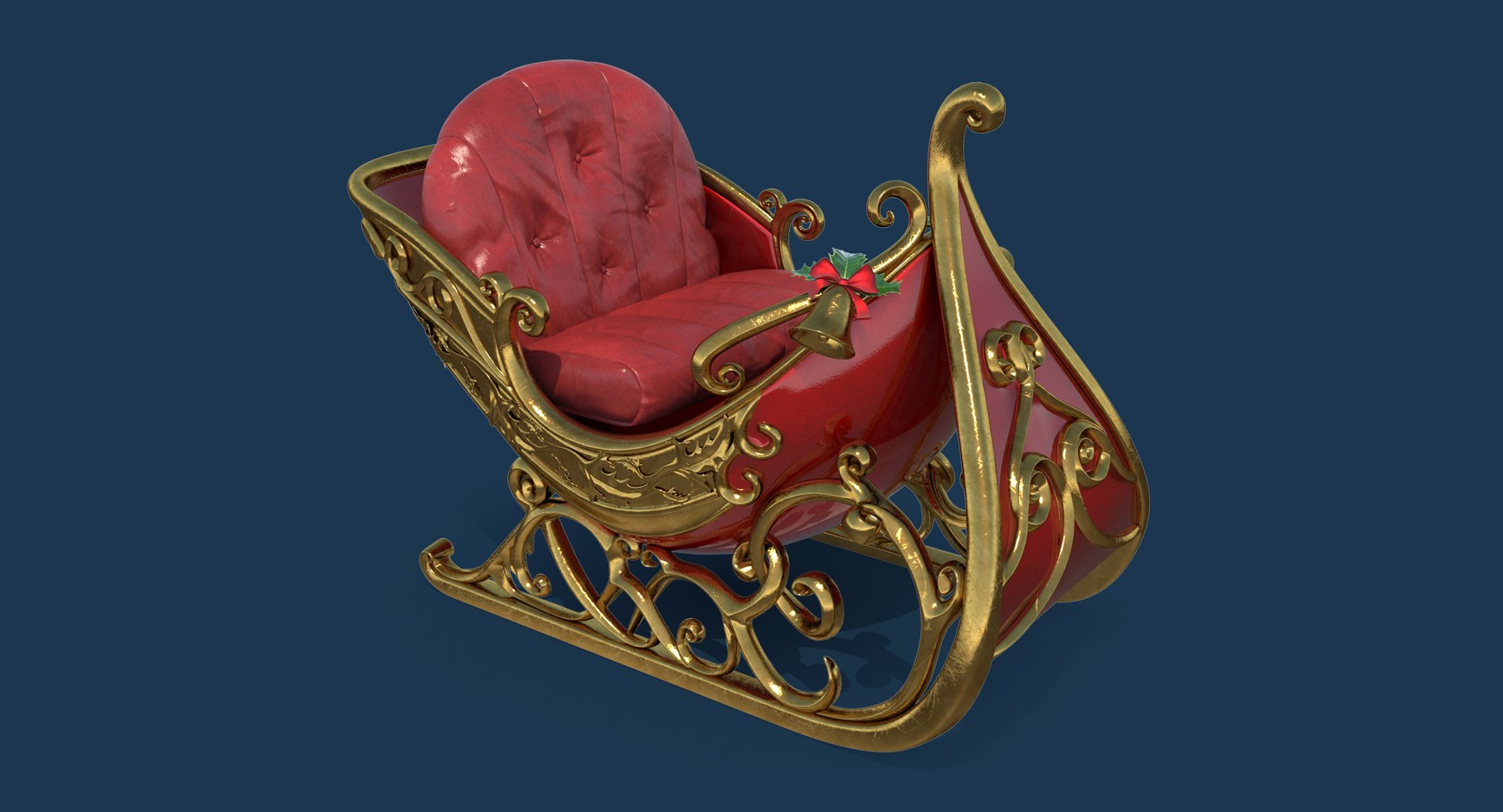 3D Santa Claus Sleigh Model - TurboSquid 1338354