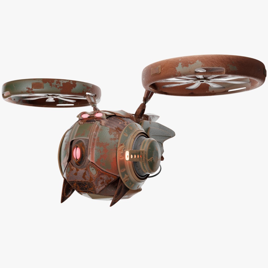 Rigged Scifi Drone For Blender 3D Model - TurboSquid 2088631