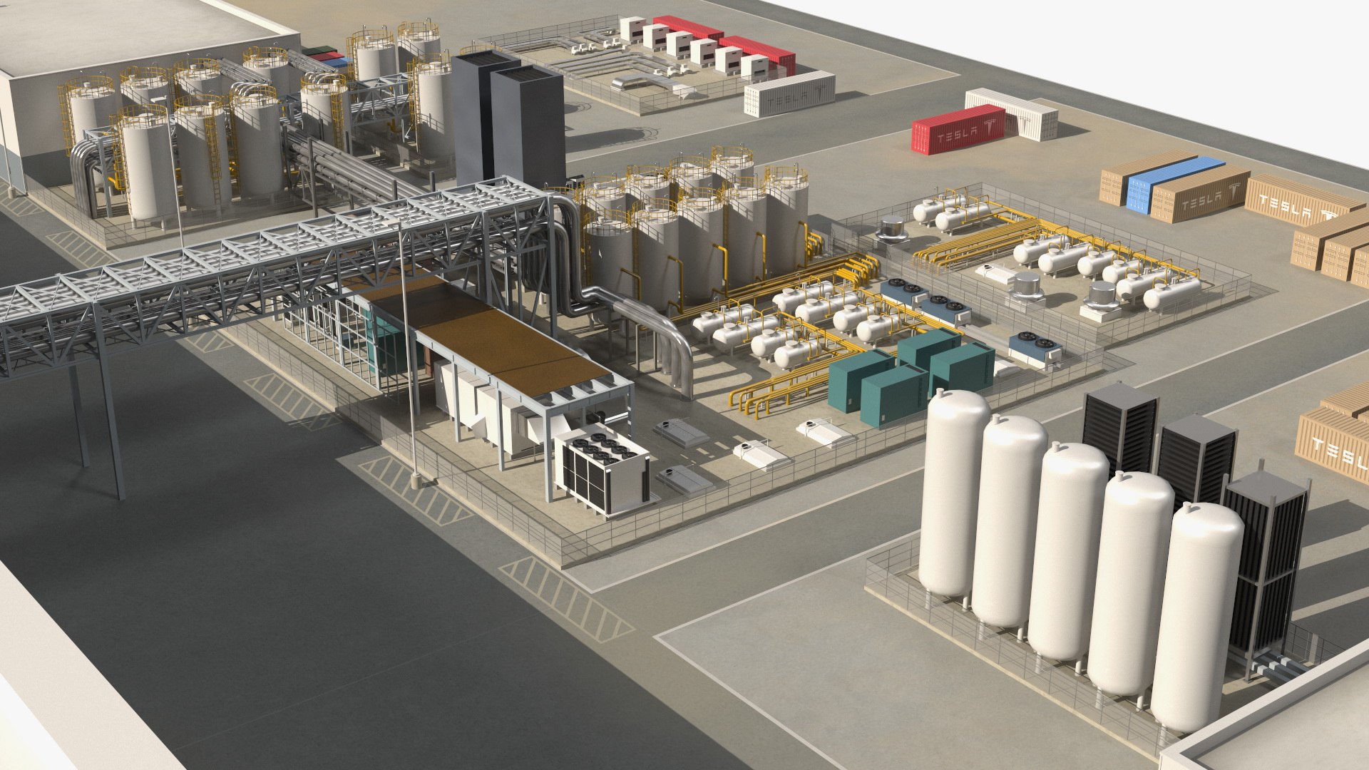 Tesla Factories Collection 3D model - TurboSquid 1755362