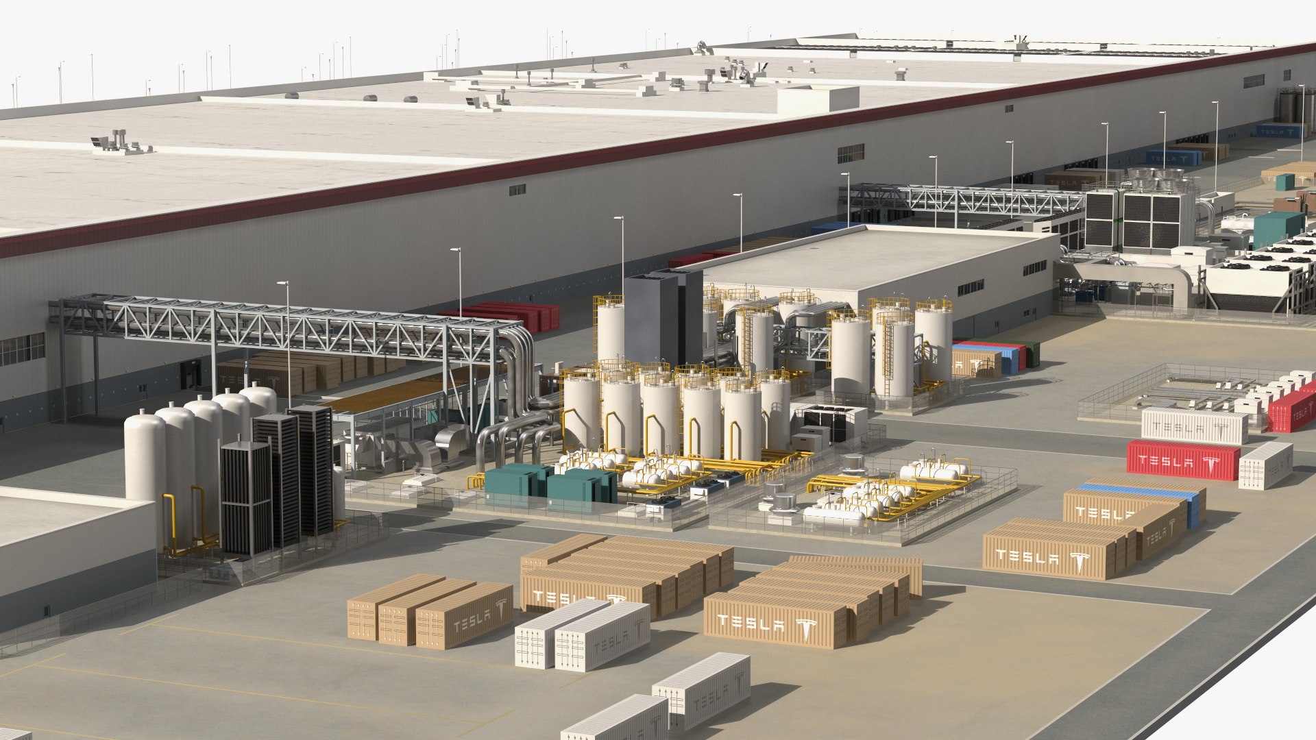 Tesla Factories Collection 3D model - TurboSquid 1755362