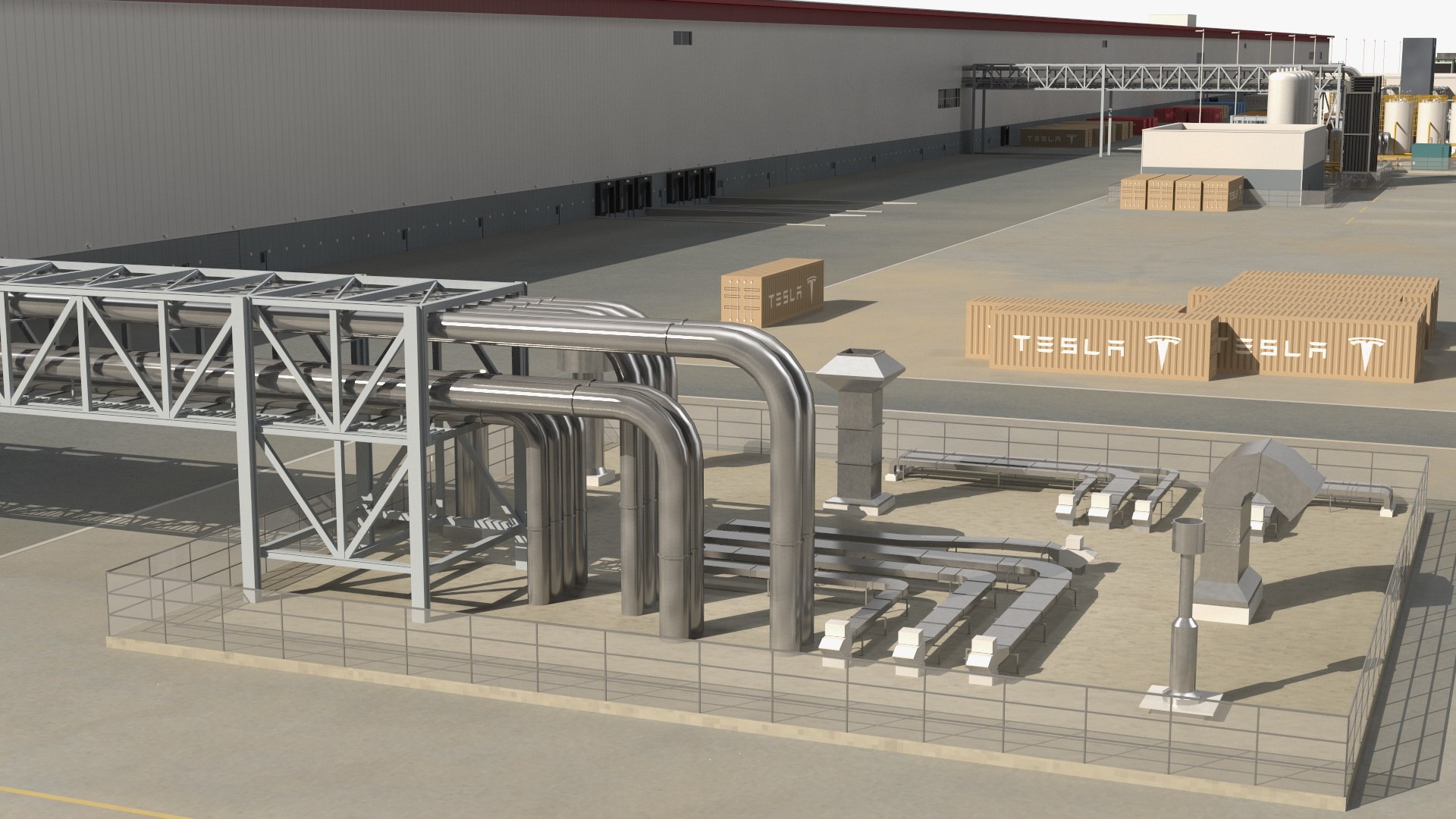 Tesla Factories Collection 3D model - TurboSquid 1755362