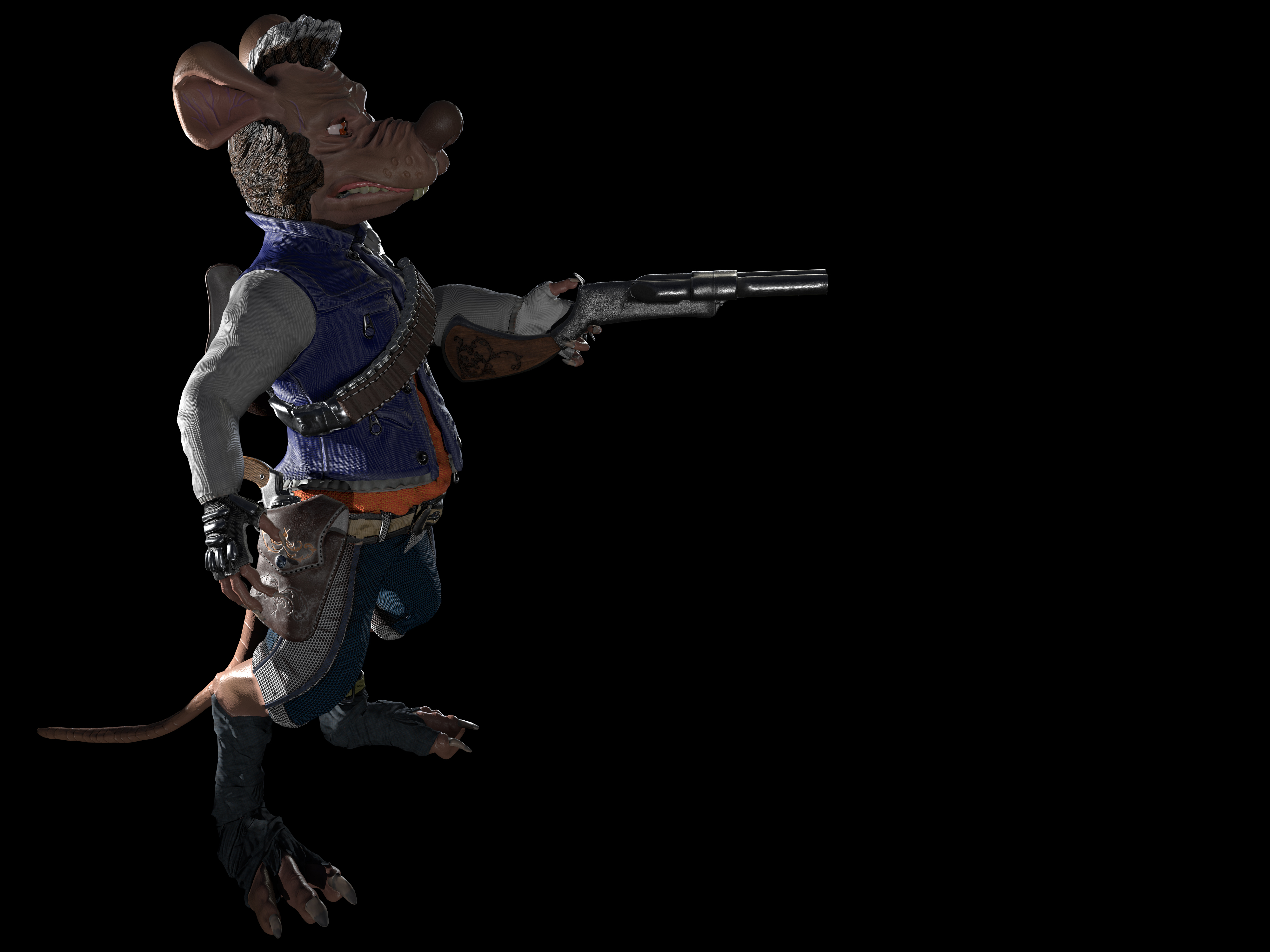 modèle 3D de Bandit aux rats - TurboSquid 1716004