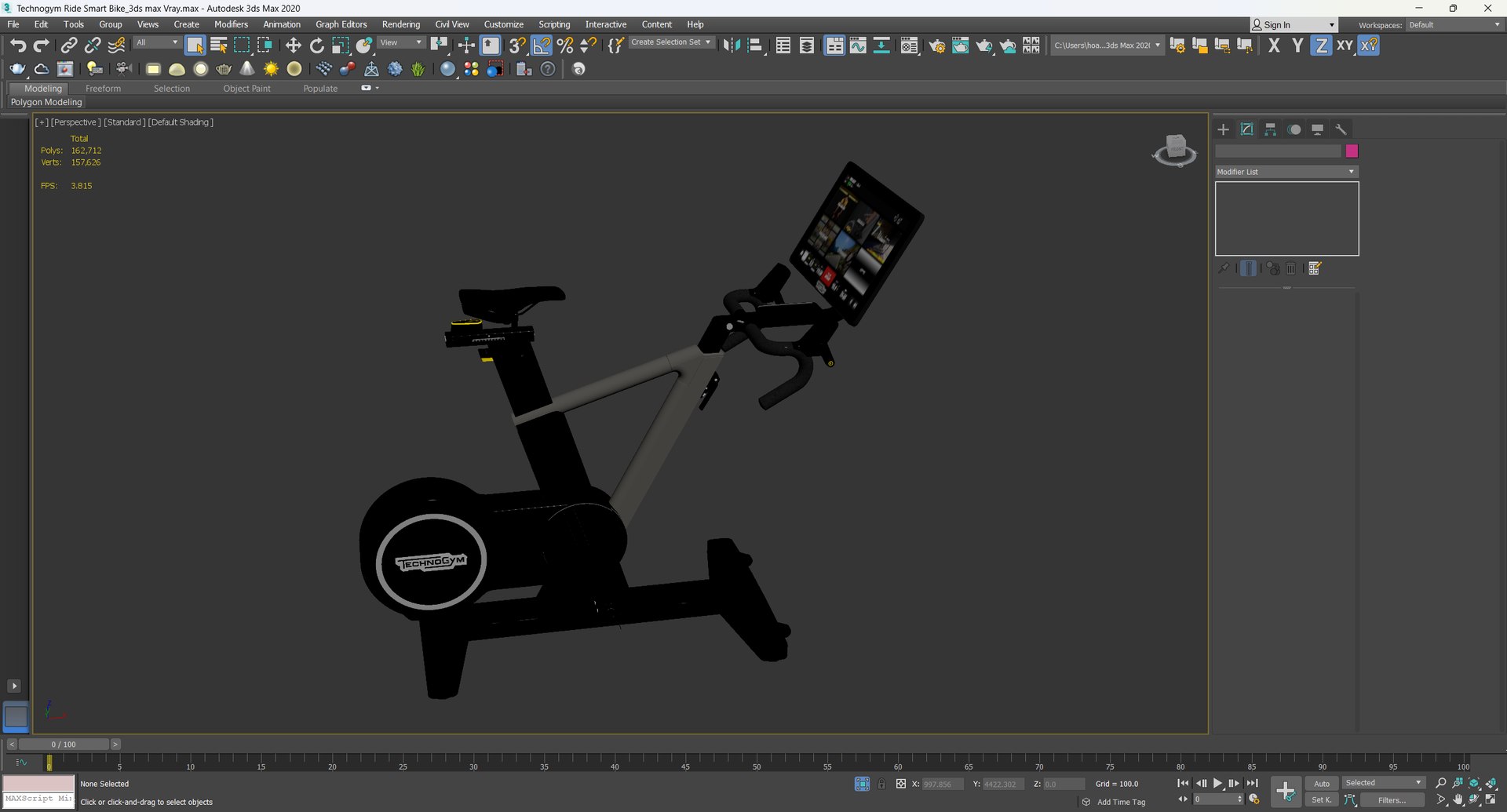 Technogym Ride Smart Bike 3D Model - TurboSquid 2417866
