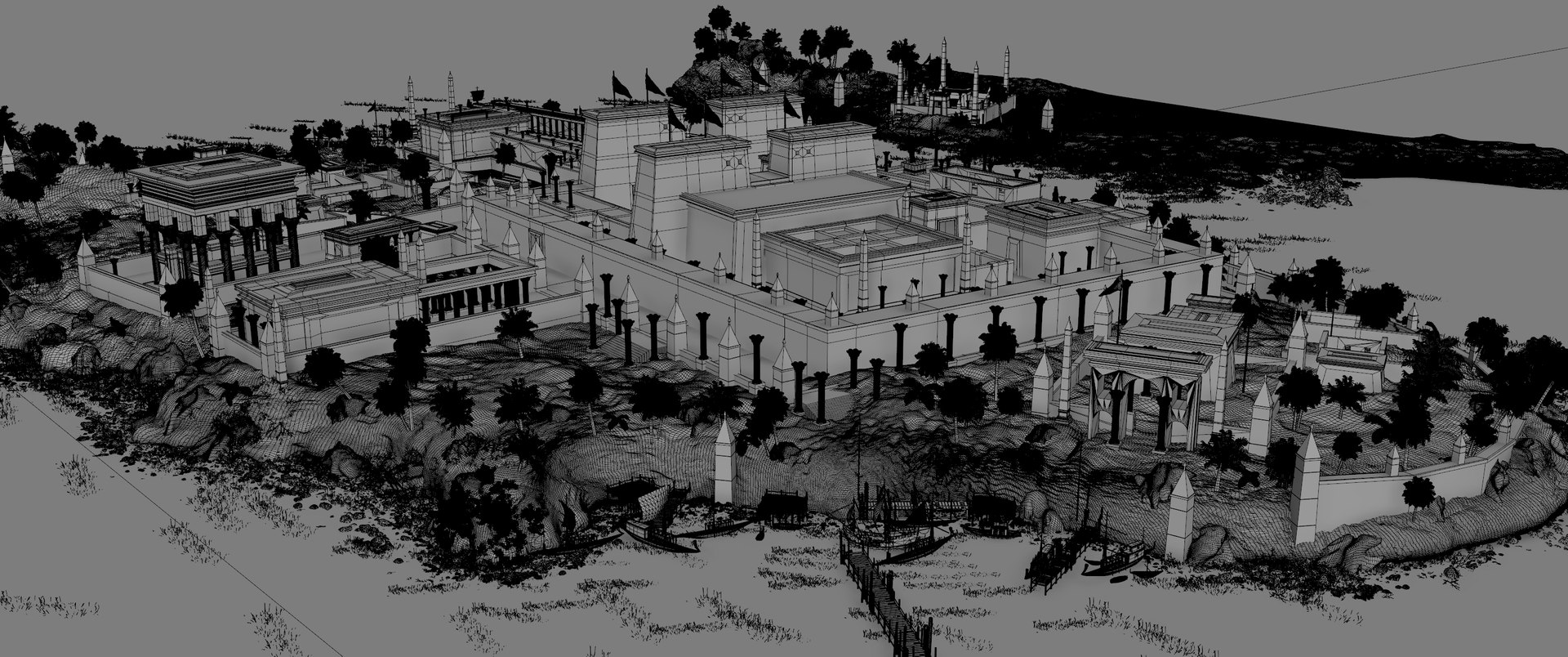 Philae Temple Complex Environment 3D Model - TurboSquid 2253320