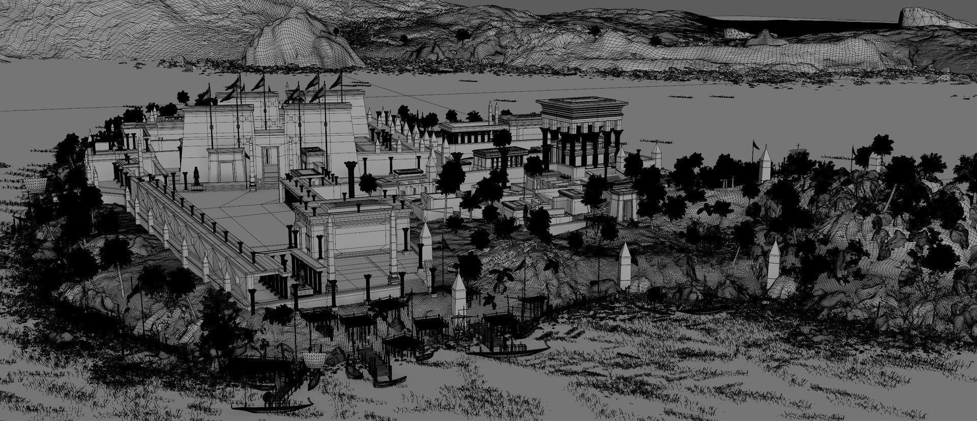 Philae Temple Complex Environment 3D Model - TurboSquid 2253320