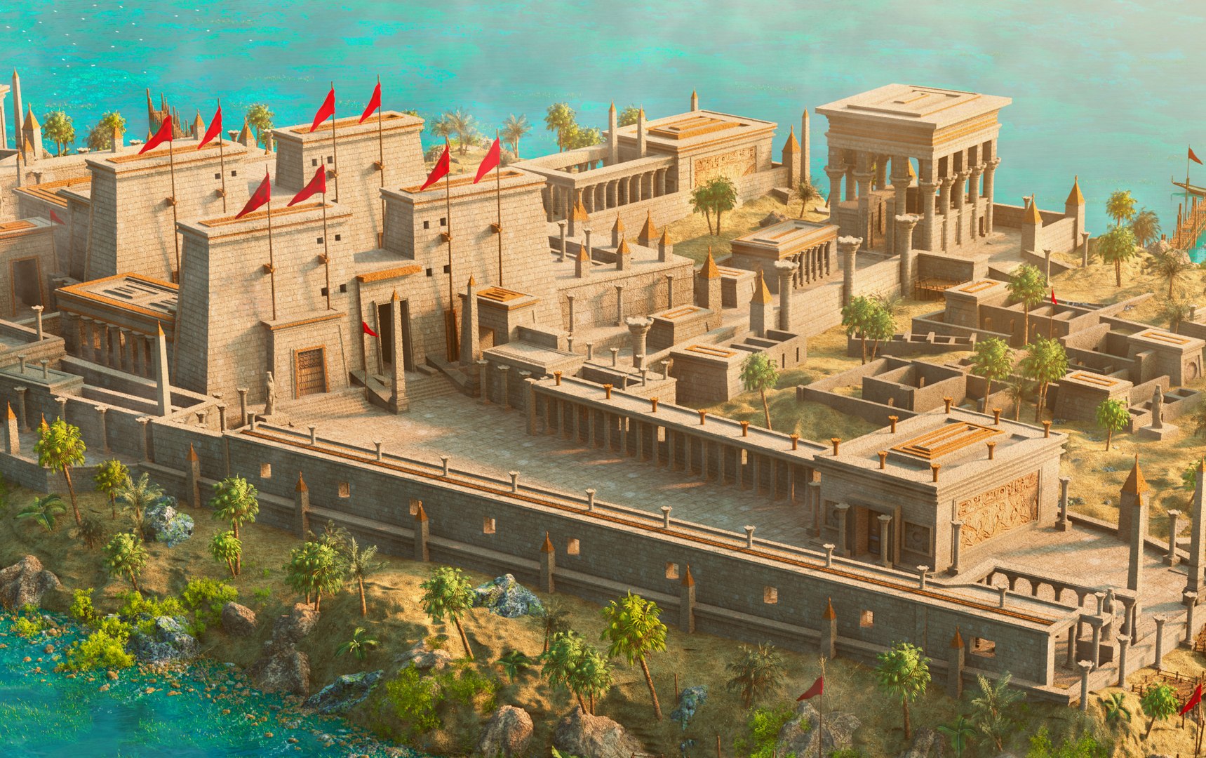 Philae Temple Complex Environment 3D Model - TurboSquid 2253320