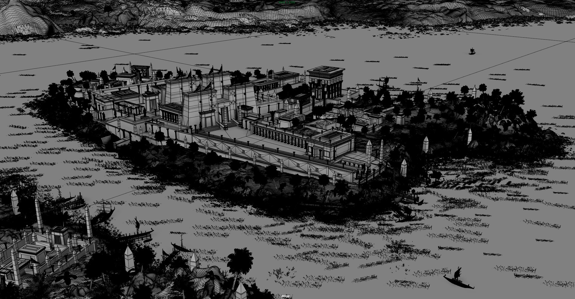 Philae Temple Complex Environment 3D Model - TurboSquid 2253320