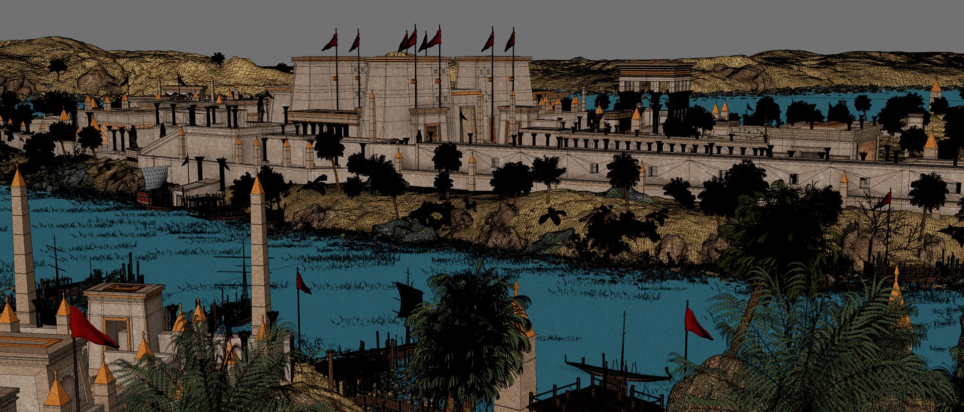 Philae Temple Complex Environment 3D Model - TurboSquid 2253320