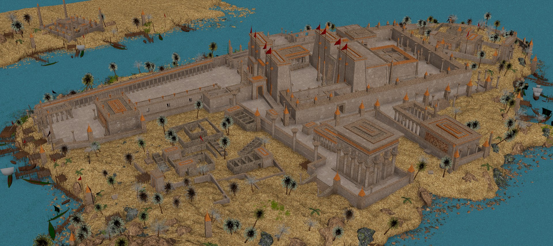 Philae Temple Complex Environment 3D Model - TurboSquid 2253320