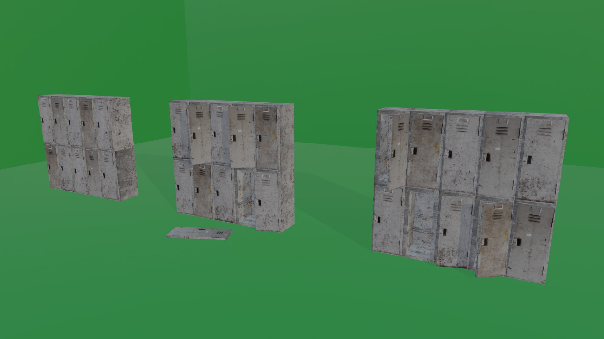 中型储物柜 - 低多边形 - PS1 复古风格3D模型 - TurboSquid 2306007