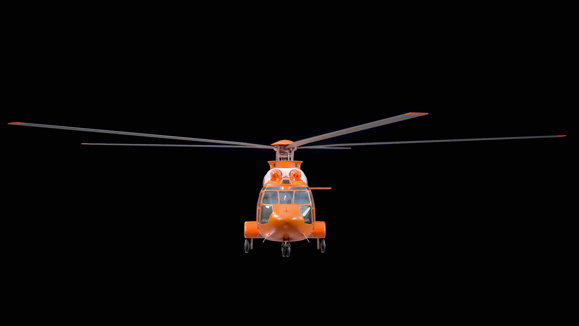 Eurocopter EC-225 Super Puma Rescue Helicopter PBR 3D model ...