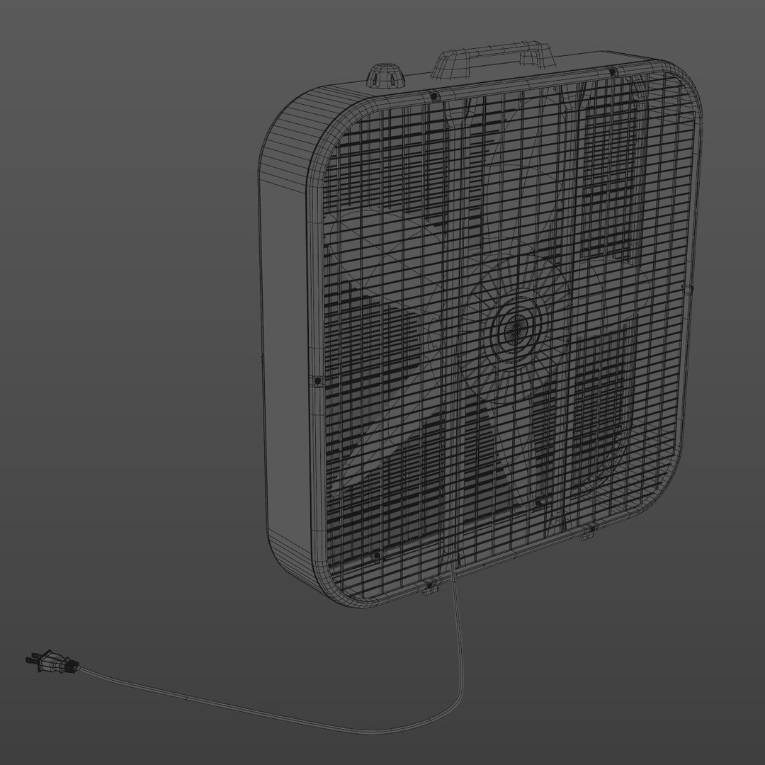 3d model box fan