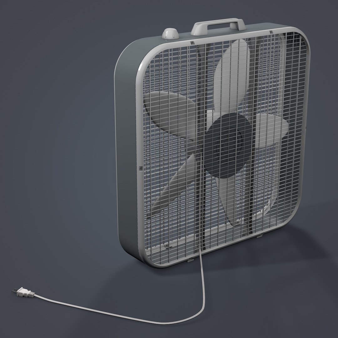 3d model box fan