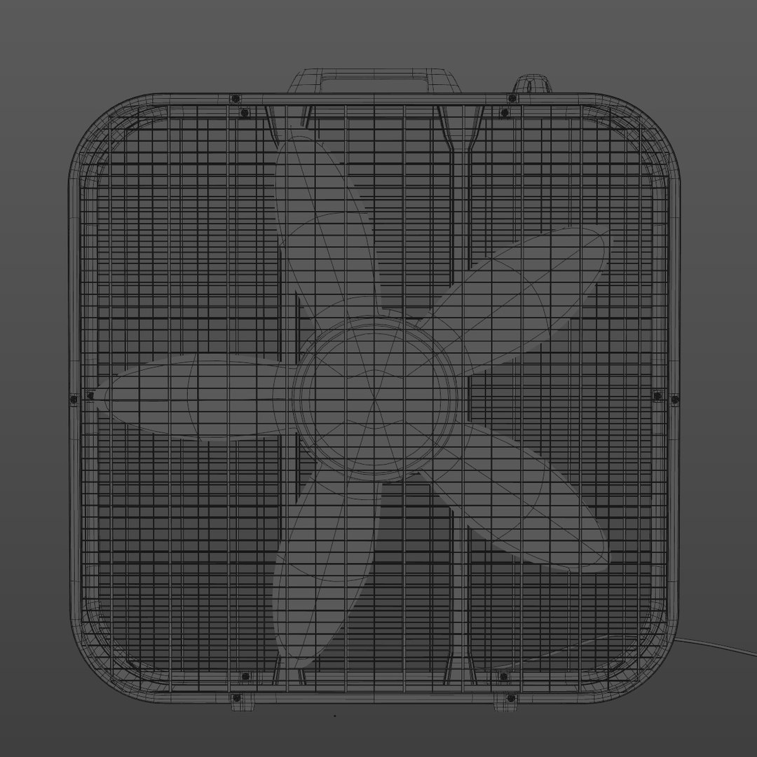 3d model box fan