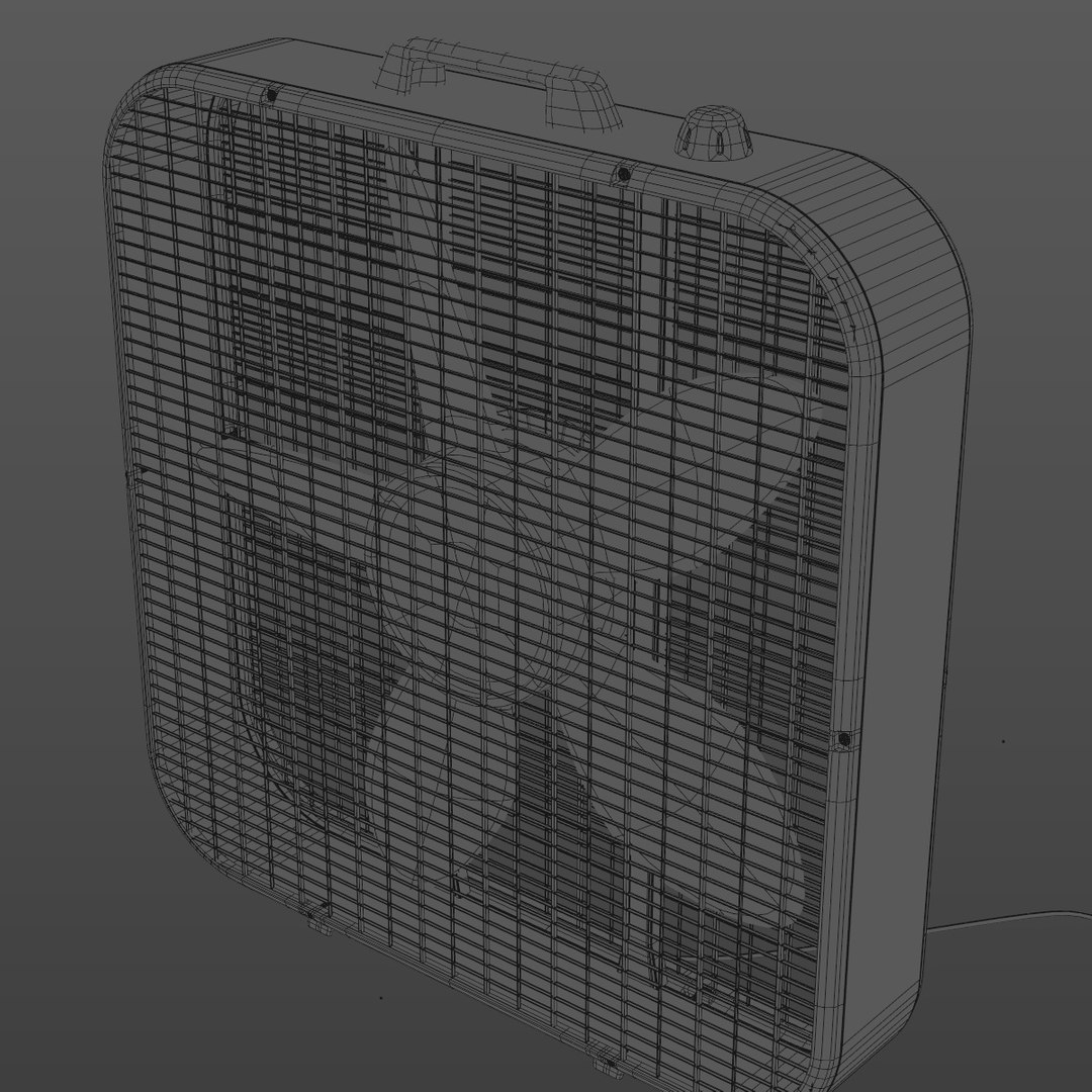 3d model box fan