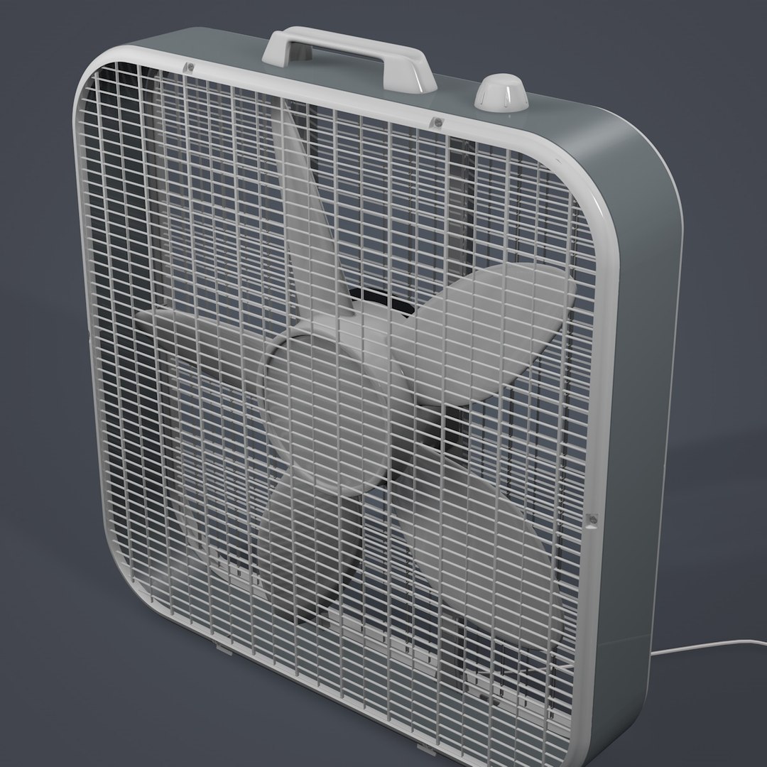 3d model box fan