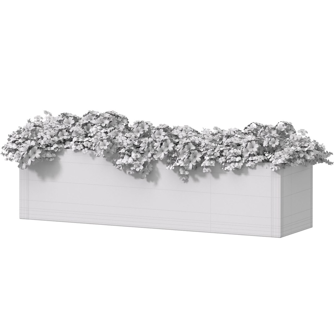 Window box flower pot Balcony container garden 3D model - TurboSquid ...