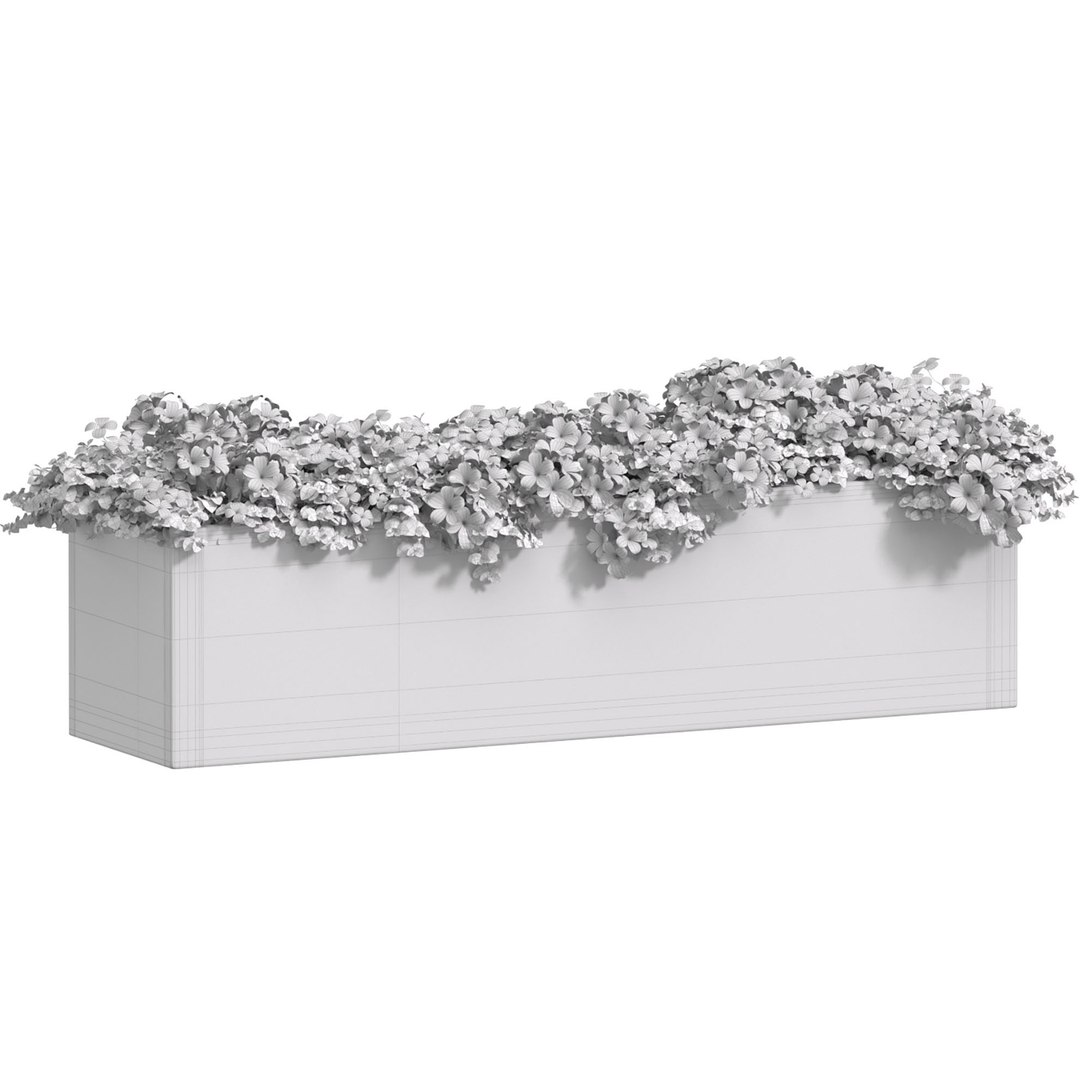 Window box flower pot Balcony container garden 3D model - TurboSquid ...