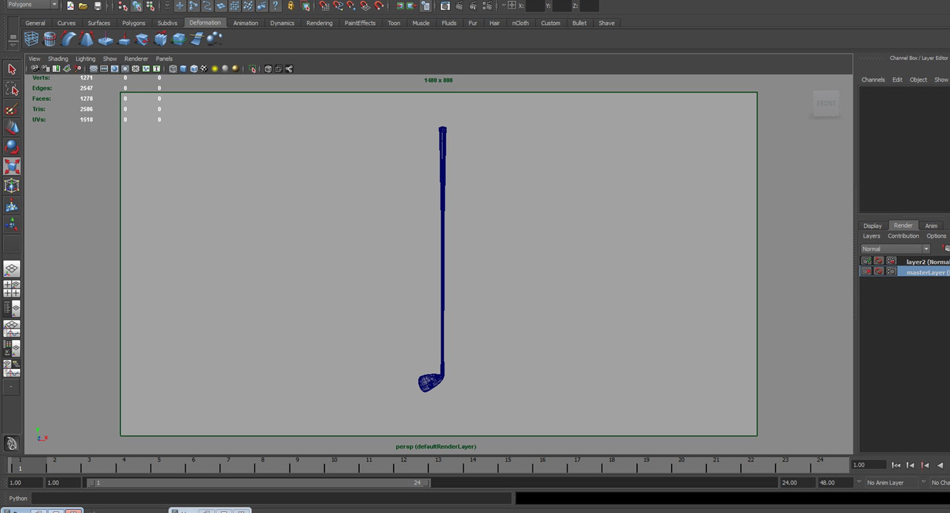 Golf Stick 3D Model - TurboSquid 1466539