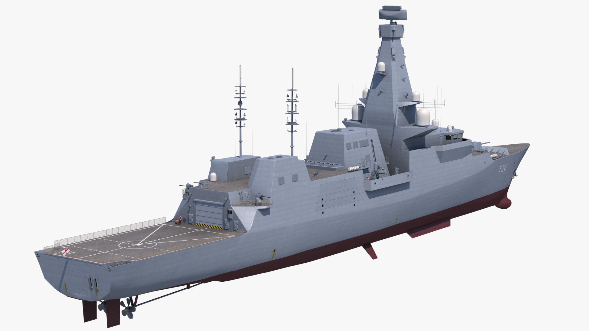 Type 26 frigate 3D model - TurboSquid 1222446
