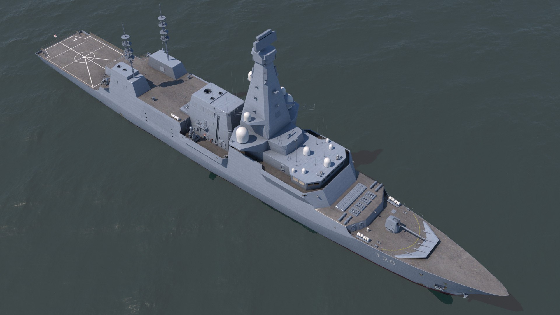 Type 26 frigate 3D model - TurboSquid 1222446