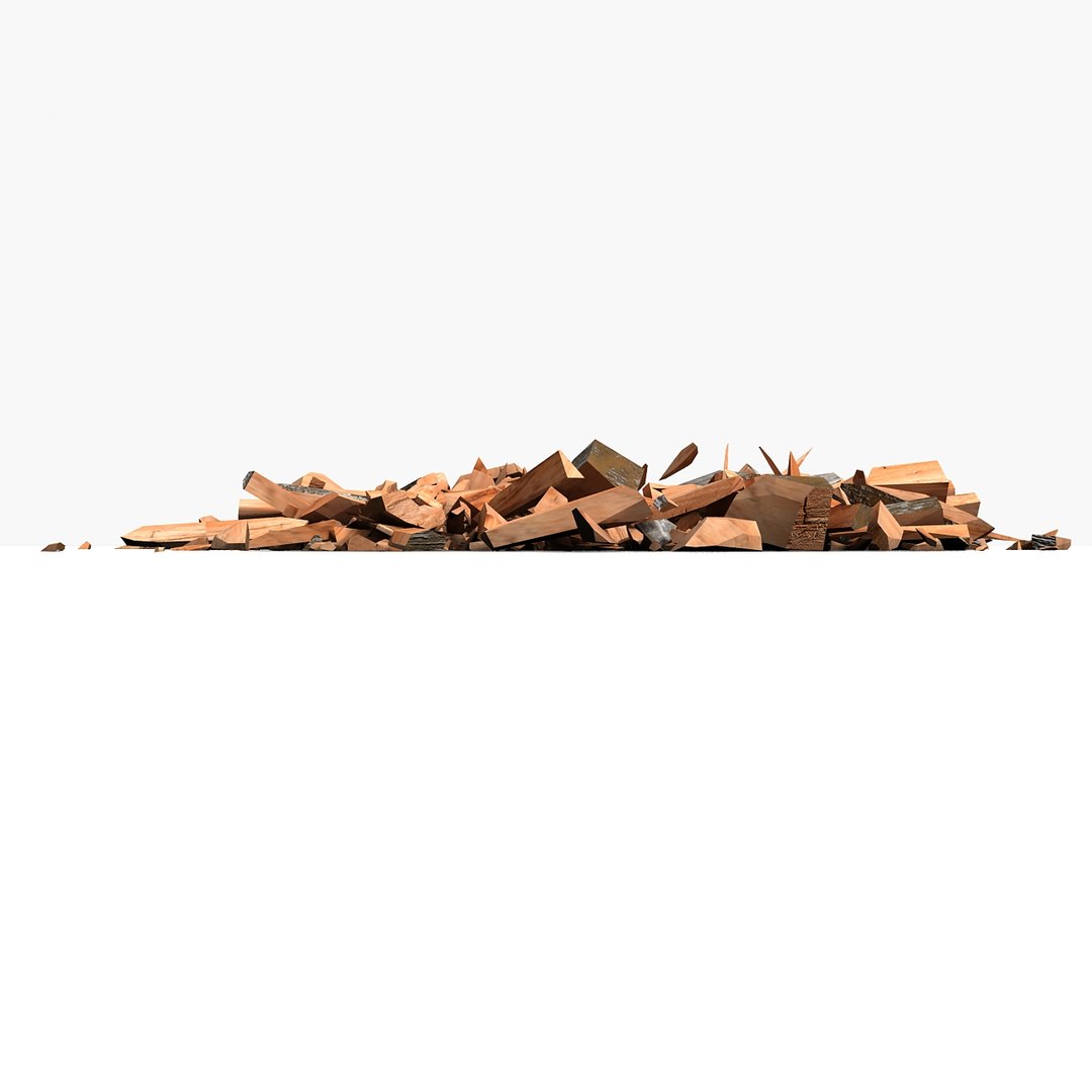 3d model wood pile splinter