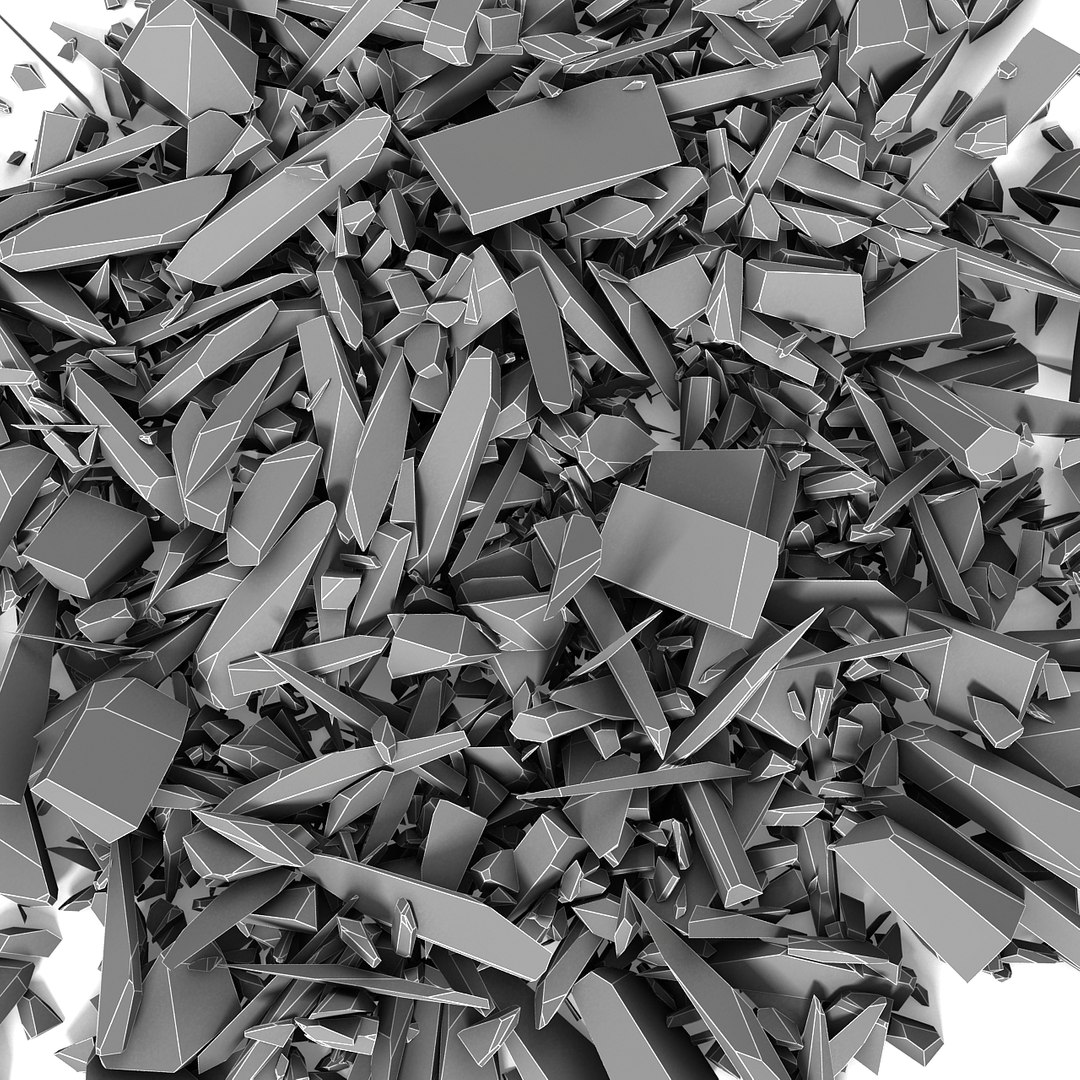 3d model wood pile splinter