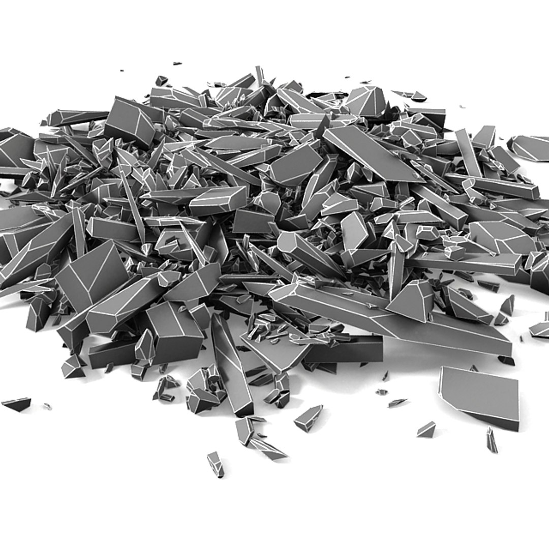 3d model wood pile splinter