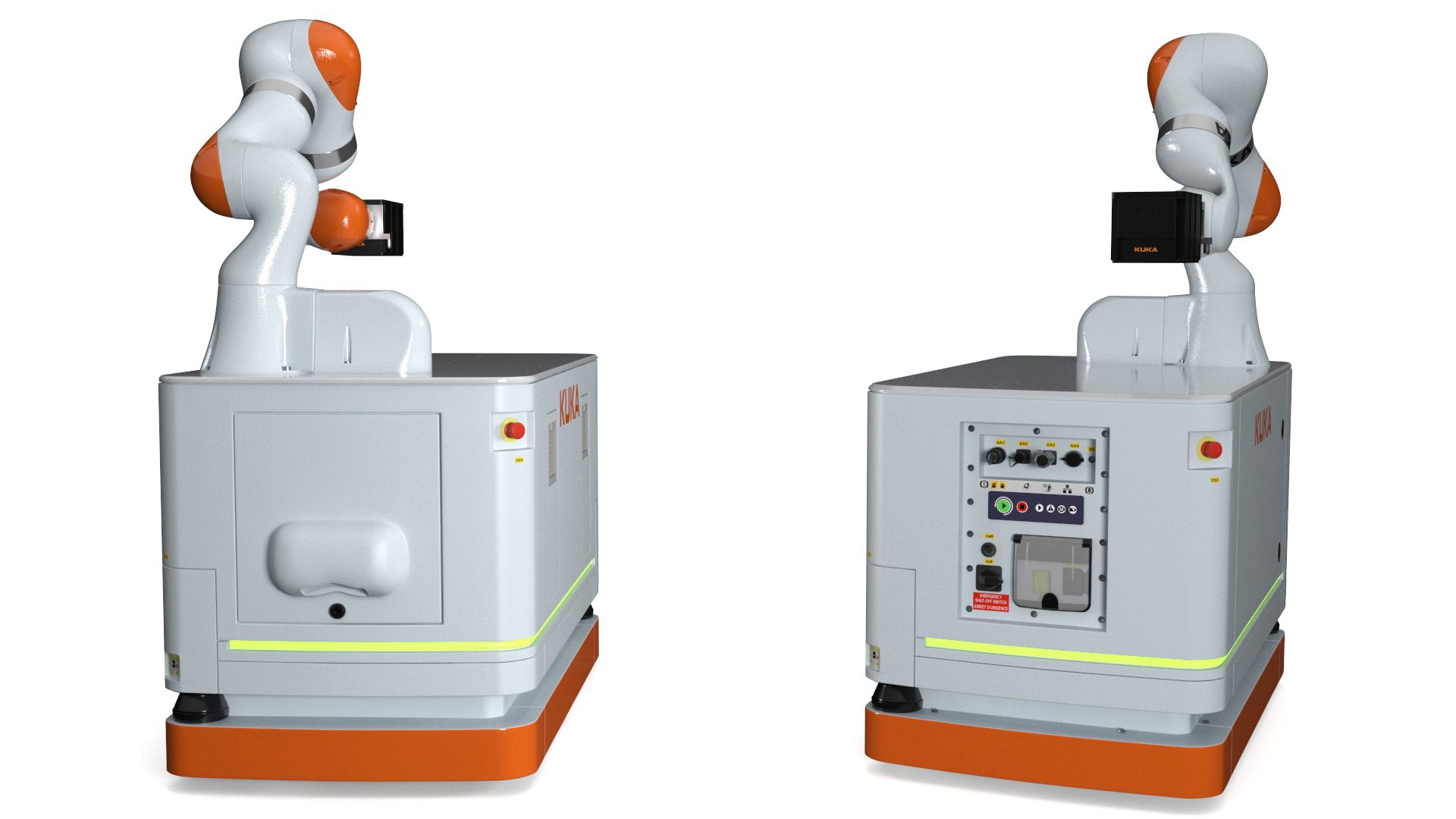 Mobile Robot KUKA KMR Iiwa With Special Box 3D - TurboSquid 2302380