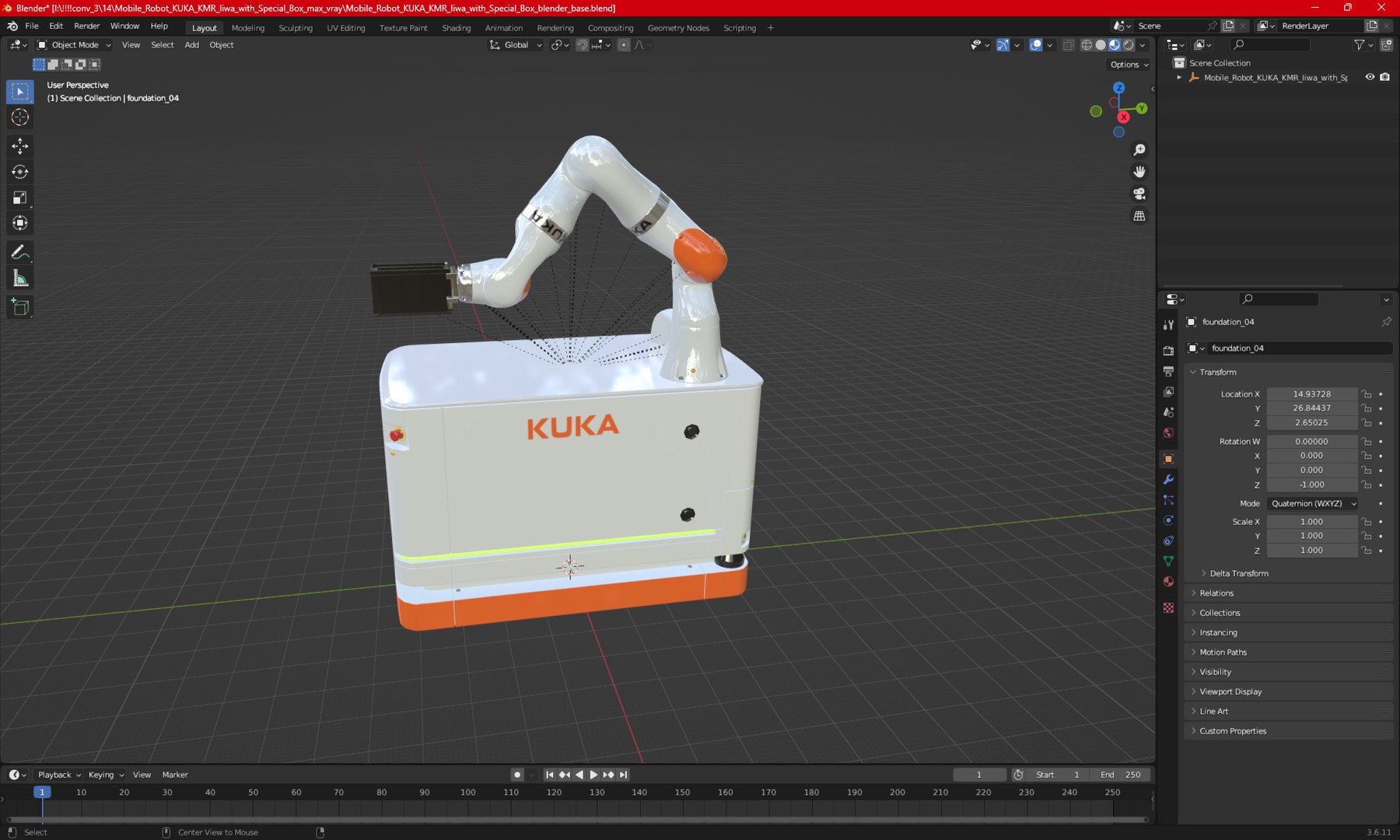 Mobile Robot KUKA KMR Iiwa With Special Box 3D - TurboSquid 2302380