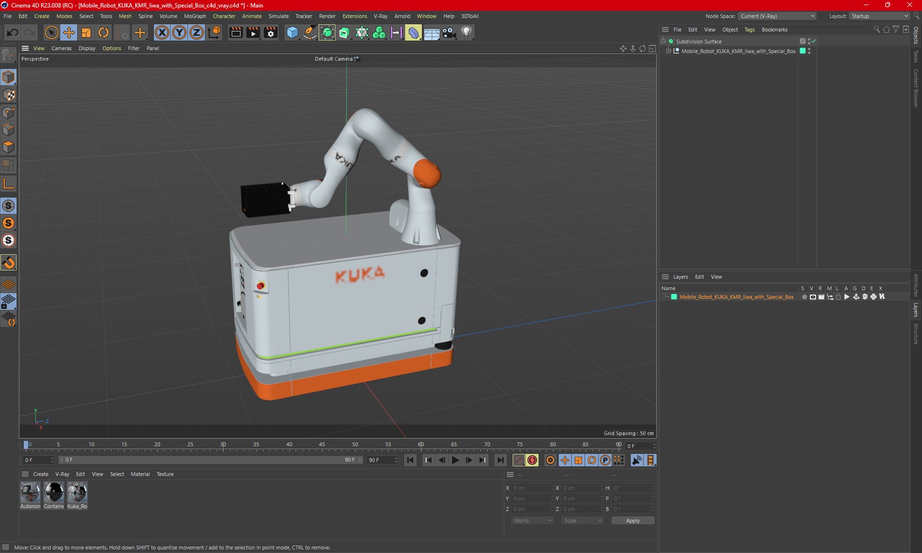 Mobile Robot KUKA KMR Iiwa With Special Box 3D - TurboSquid 2302380