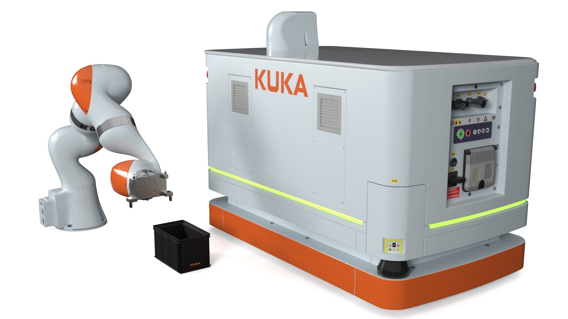 Mobile Robot KUKA KMR Iiwa With Special Box 3D - TurboSquid 2302380