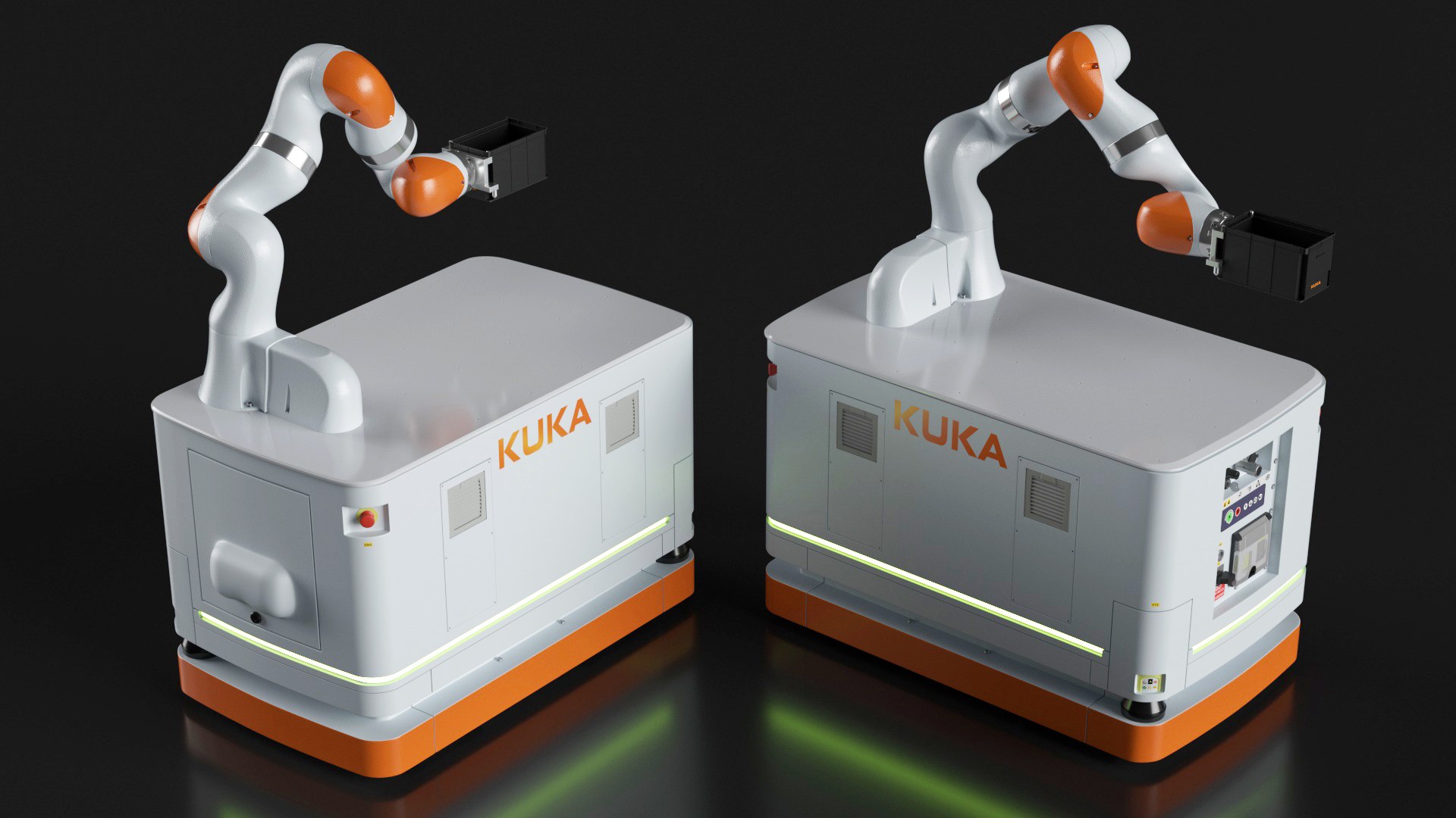 Mobile Robot KUKA KMR Iiwa With Special Box 3D - TurboSquid 2302380