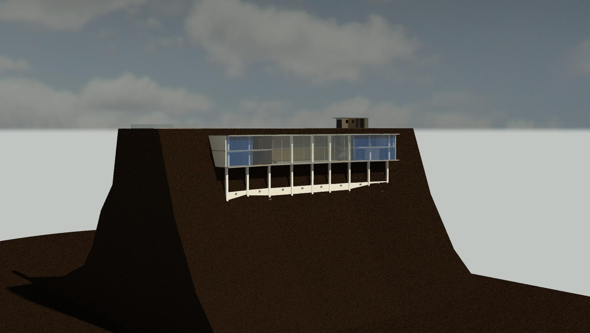 Revit Cliff House Model Model - TurboSquid 2013320