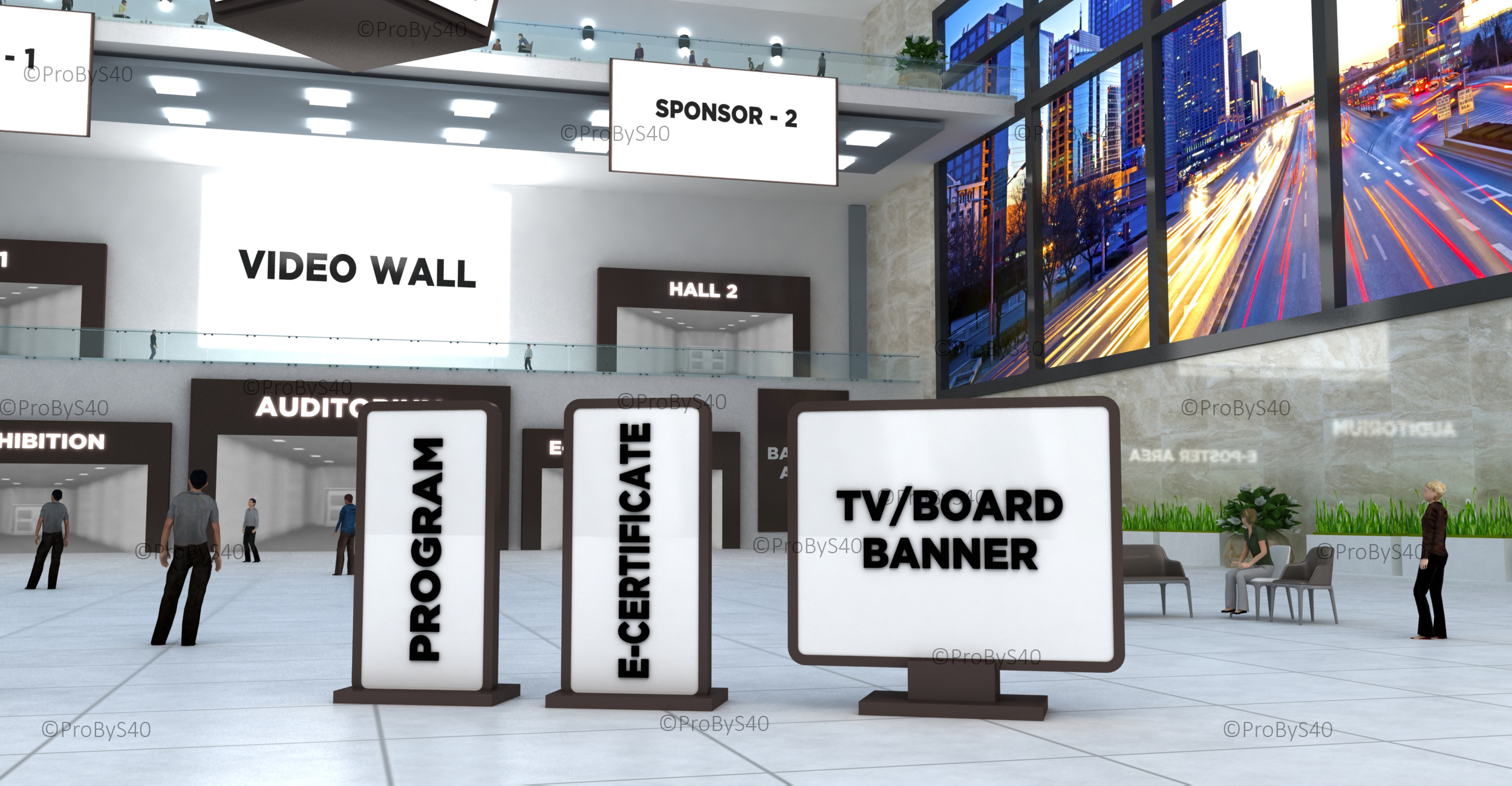 3D virtual lobby congress - TurboSquid 1670613