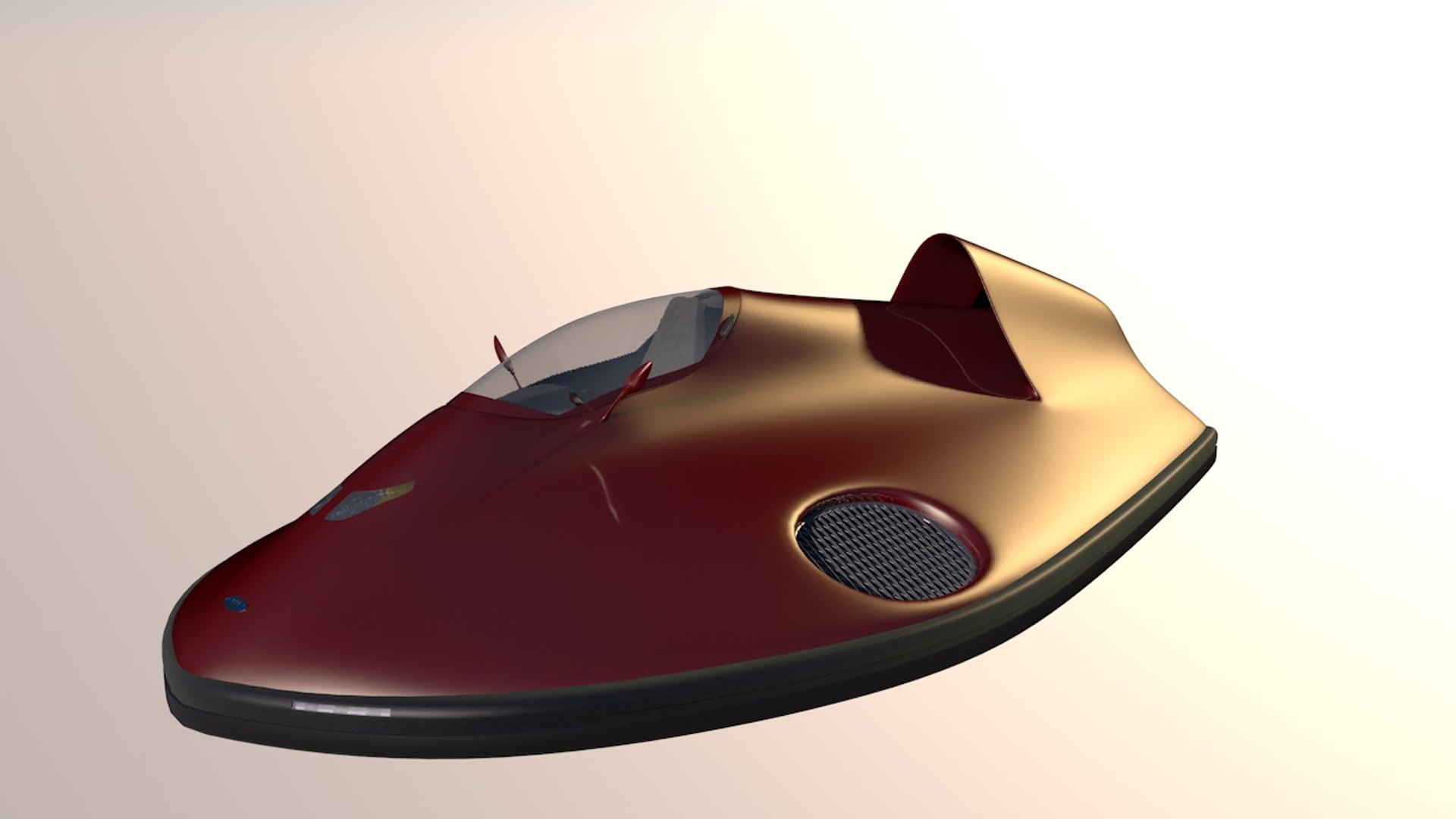 3d Model Of Car Racing Hovercraft
