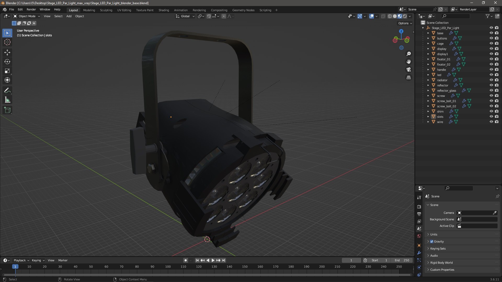 3D Stage LED Par Light Model - TurboSquid 2330207