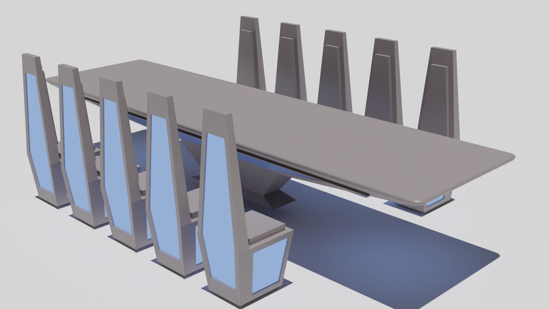 3D Futuristic Meeting Table Model - TurboSquid 2021068