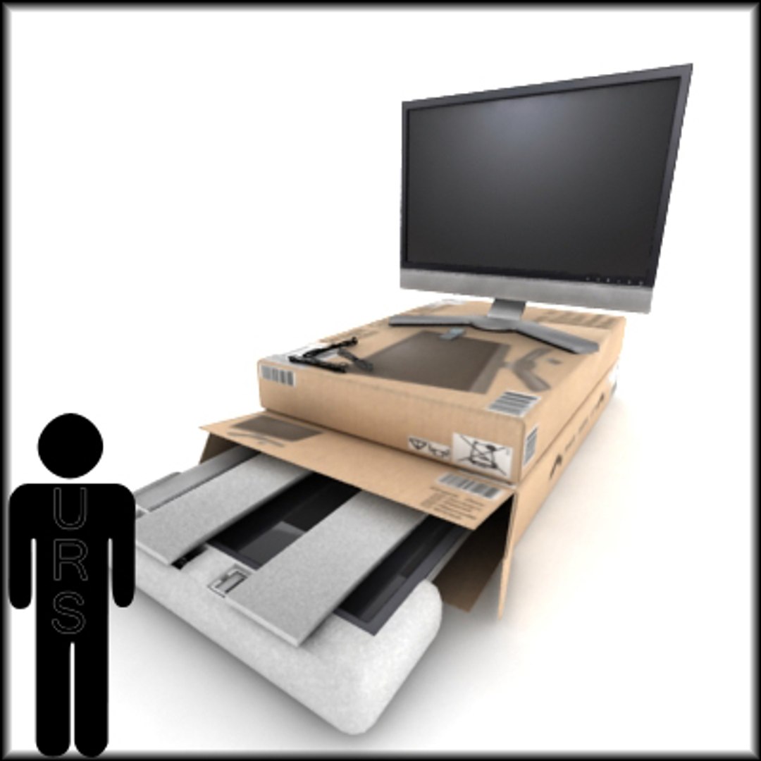 3d Flat Screen Television Box